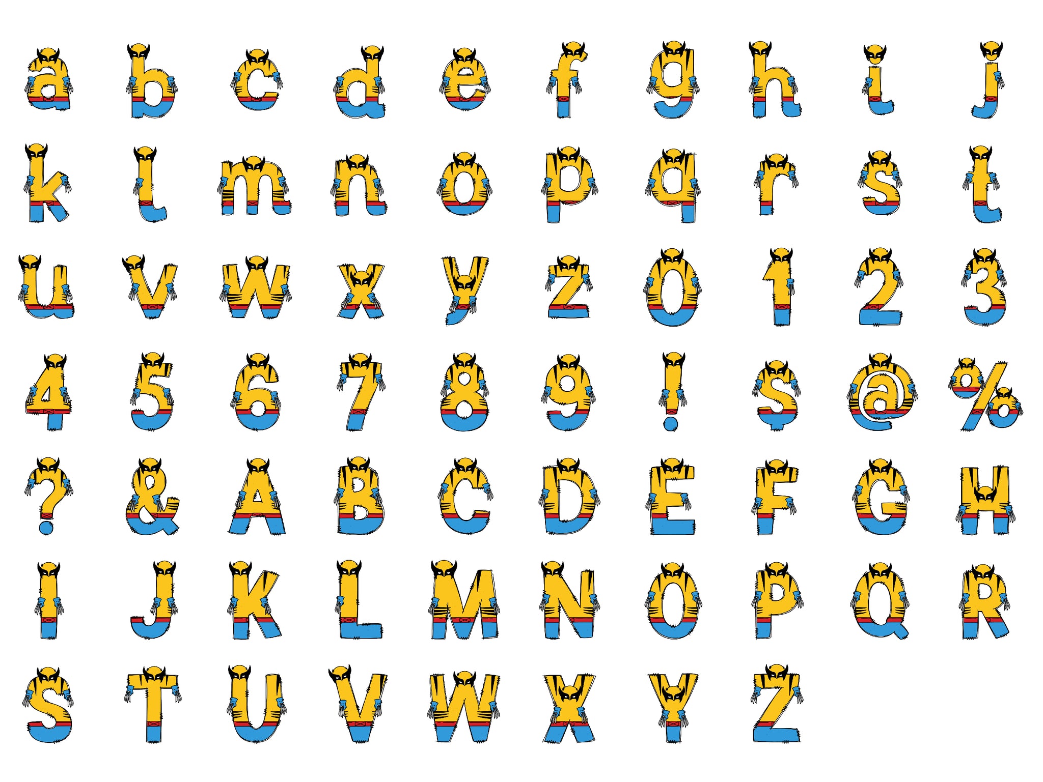 Super Hero Name Alphabet Doodle Letters – The Doodle Letter Store